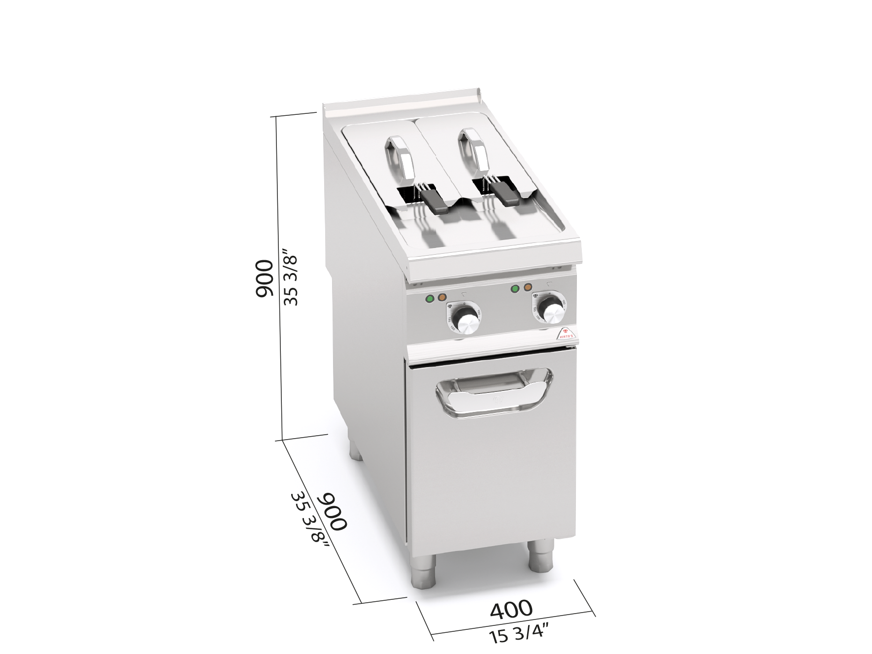 FRIGGITRICE ELETTRICA 7 + 7 L - 13520500 - Cucine professionali | Berto's
