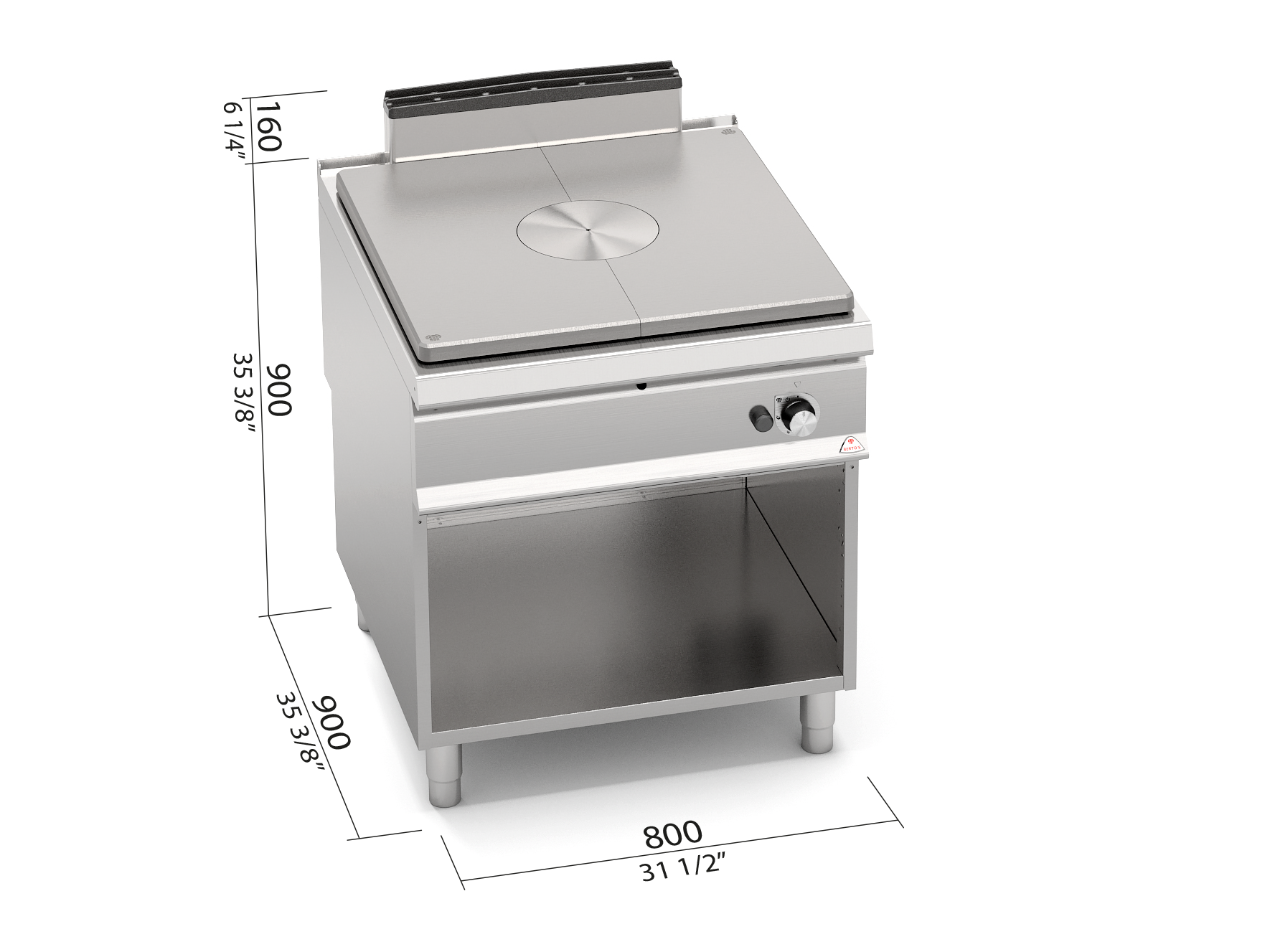 GAS SOLID TOP ON CABINET - 13862000 - Commercial kitchens | Berto's