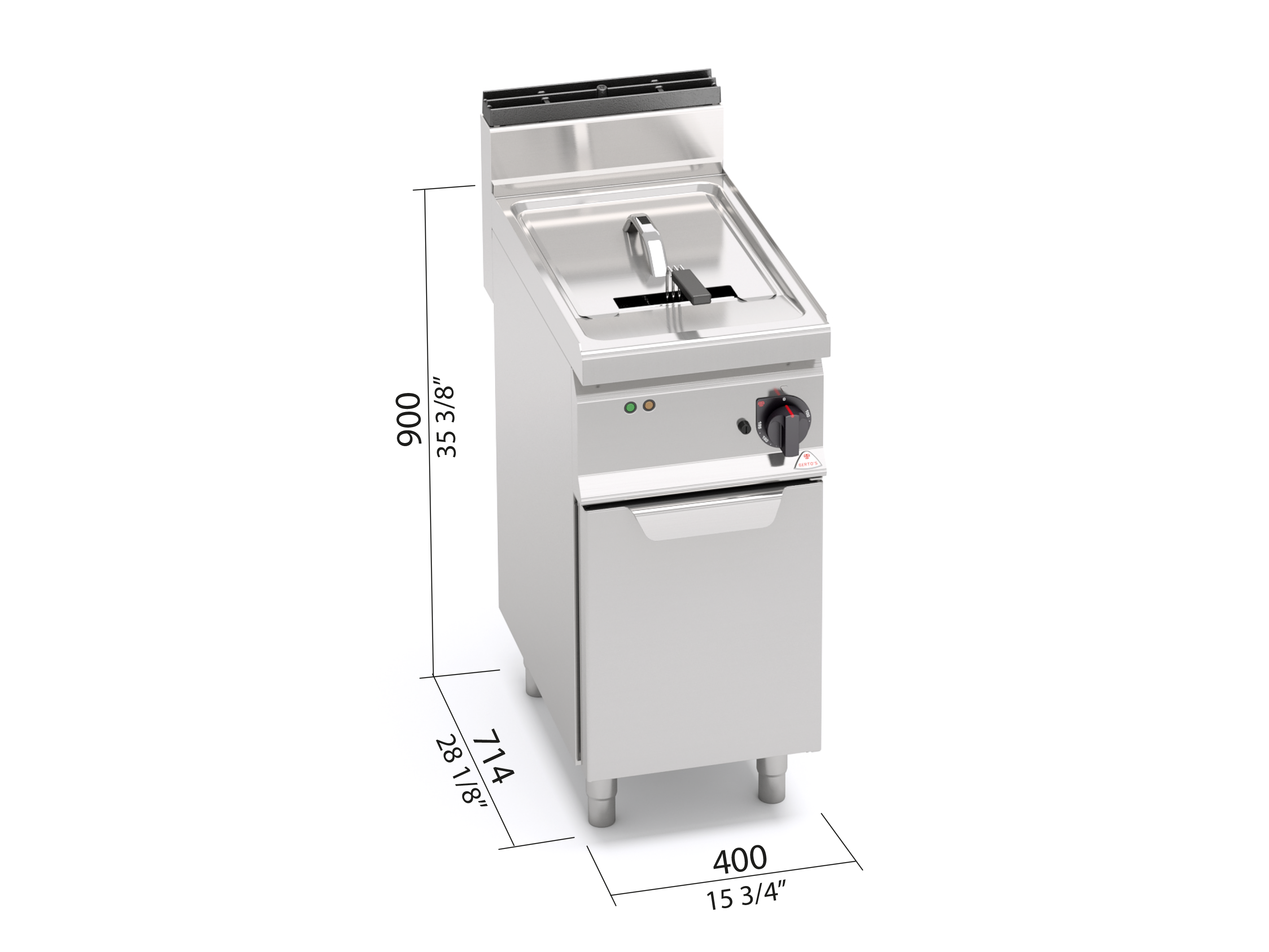 ELECTRIC FRYER WITH CABINET - SINGLE TANK 18 L - 18505500 - Commercial ...