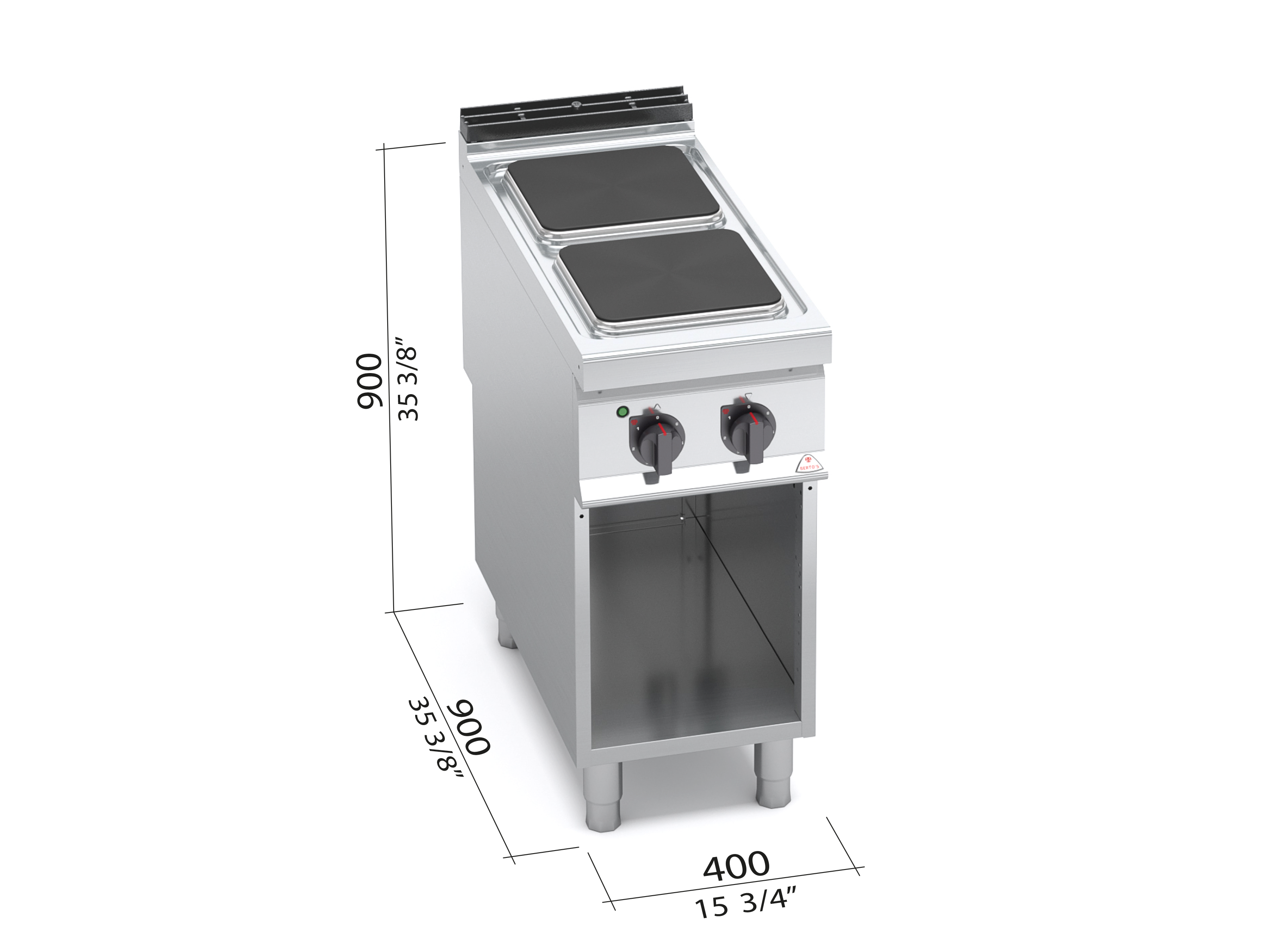 2 SQUARE PLATE ELECTRIC COOKER ON CABINET - 20721600 - Commercial ...