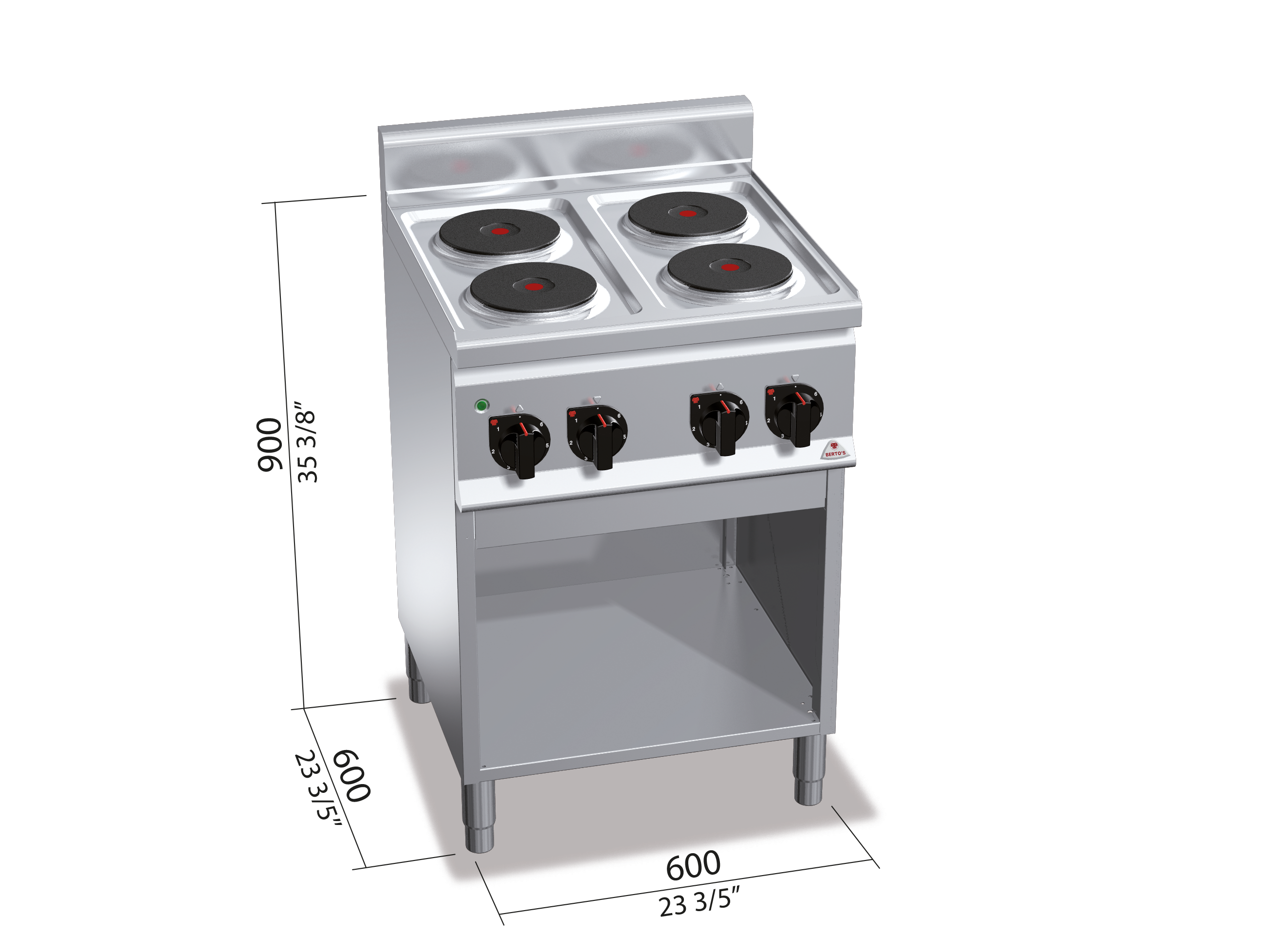 4 ROUND PLATE ELECTRIC STOVE WITH CABINET - 21722500 - Commercial ...