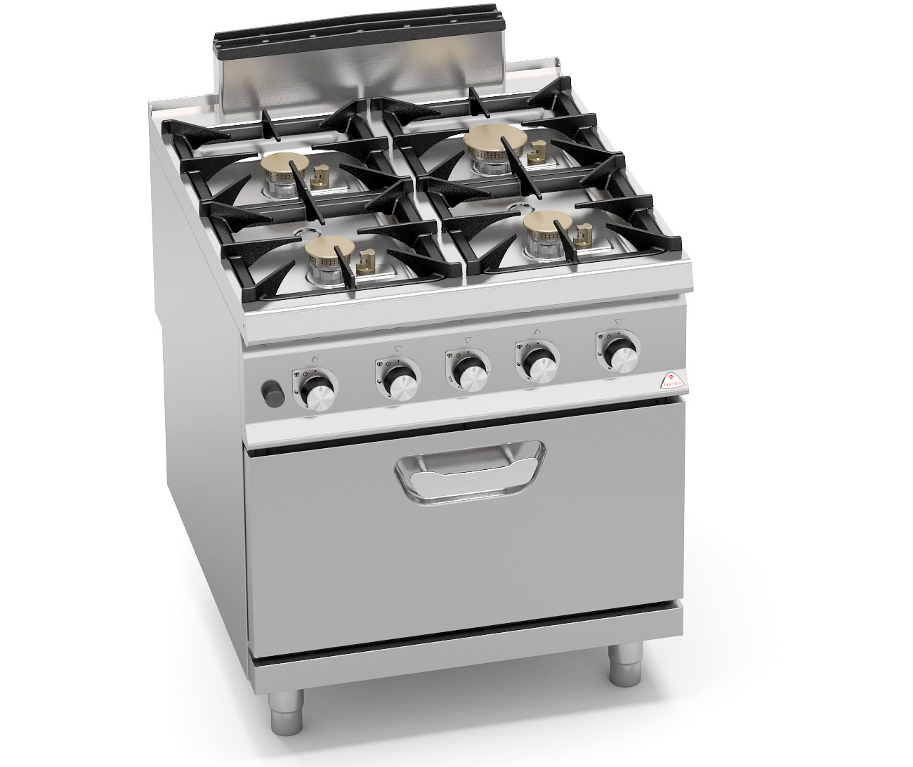 4-BURNERS GAS COOKER ON 2/1 GN GAS OVEN - 13718200 - Commercial ...