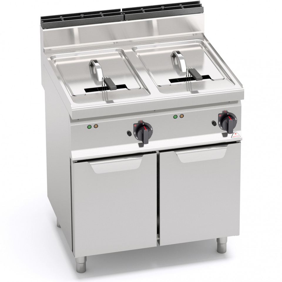 ELECTRIC FRYER WITH CABINET - TWIN TANK 18+18 L - 18506500 - Commercial ...