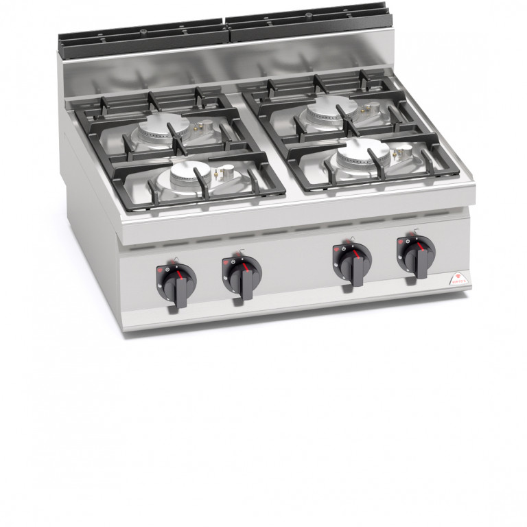 4-BURNER GAS STOVE WITH CABINET - 18702500 - Commercial kitchens | Berto's