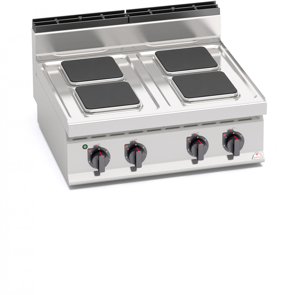 4 SQUARE PLATE ELECTRIC STOVE - 18722100 - Commercial kitchens | Berto's