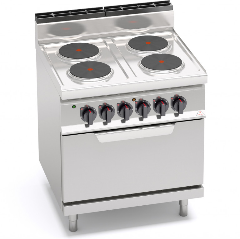4 SQUARE PLATE ELECTRIC STOVE WITH 2/1 ELECTRIC OVEN - 18724500 ...
