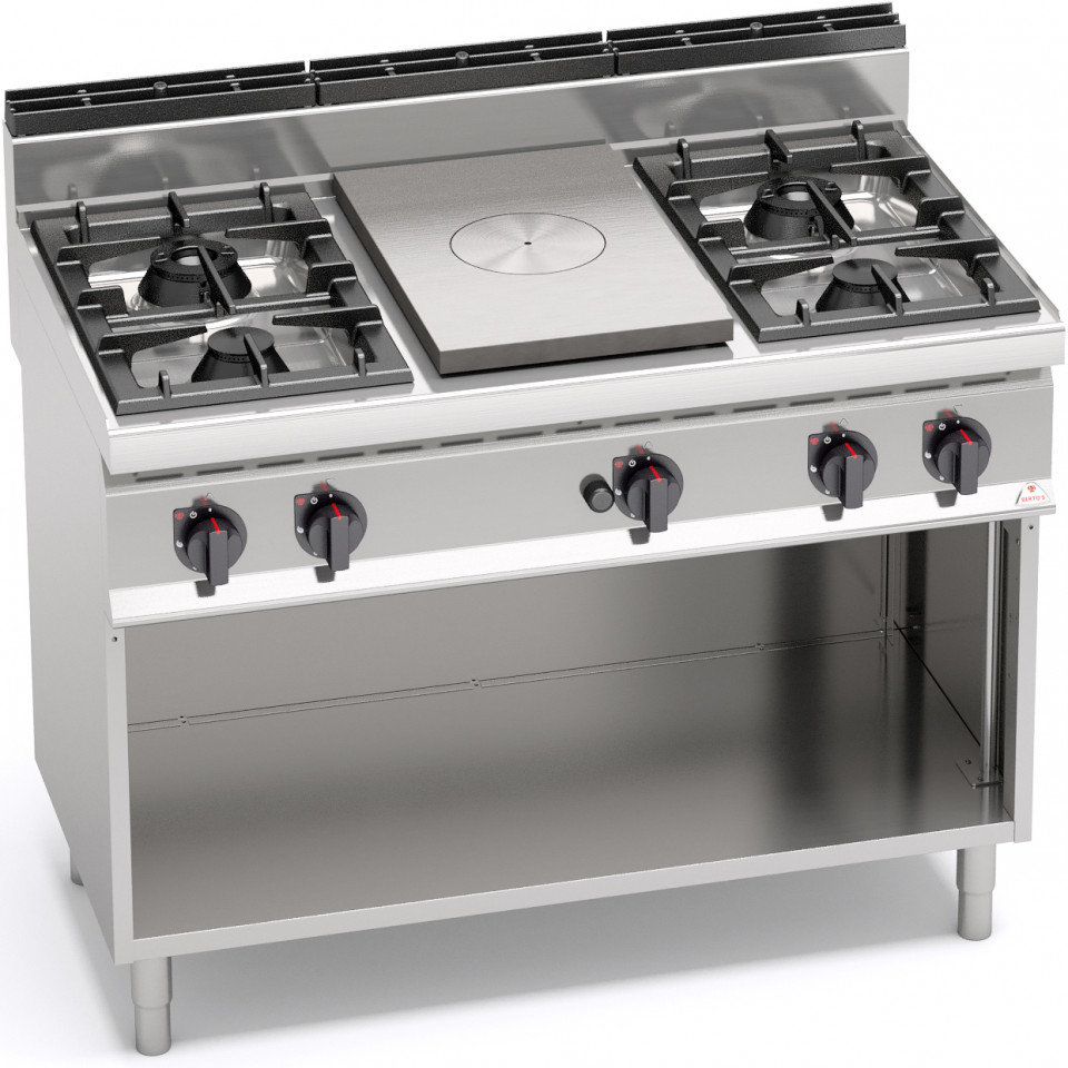 SOLID TOP + 4 OPEN BURNERS WITH CABINET - 18876000 - Commercial ...