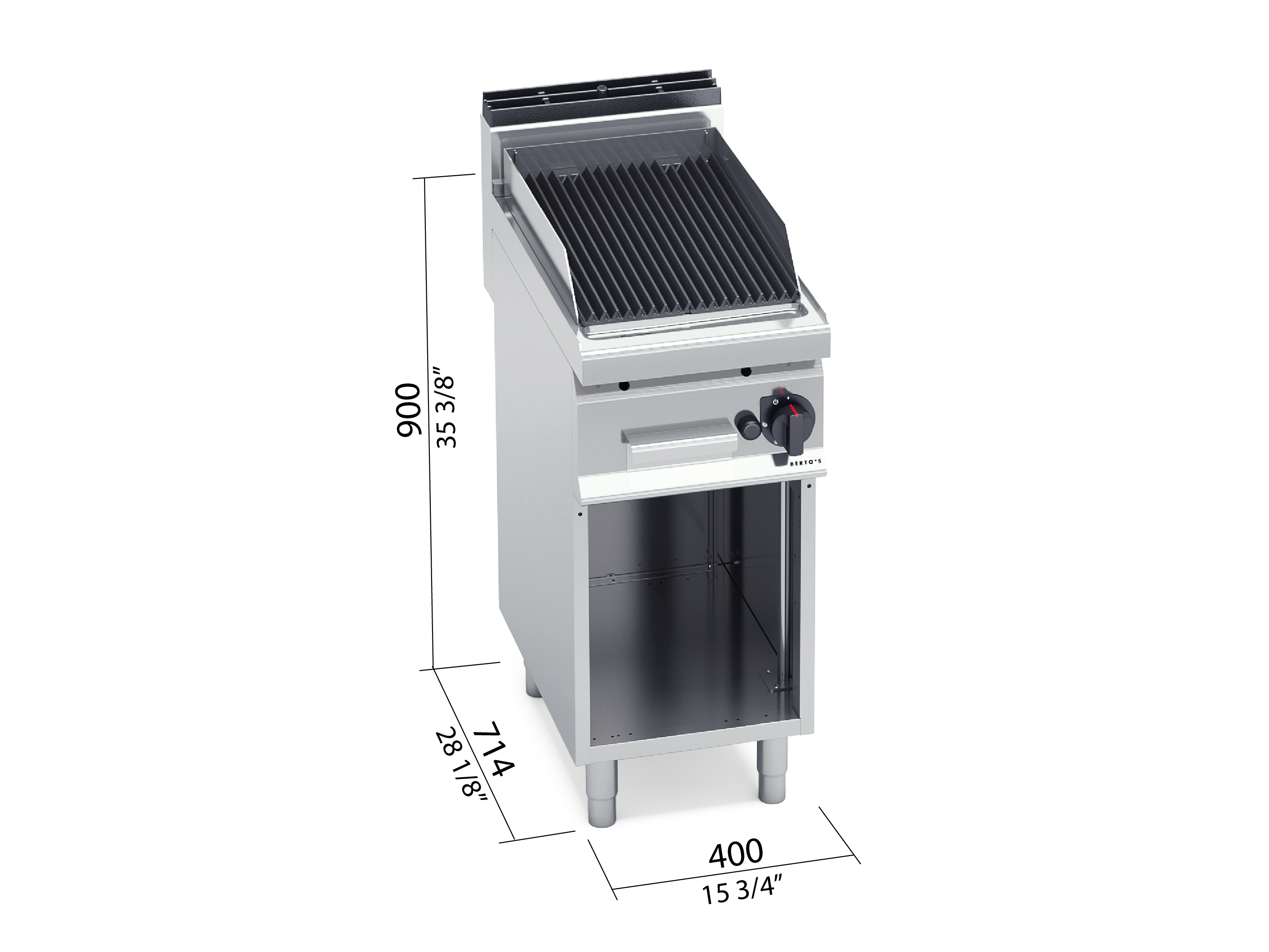 STANDING LAVA STONES GRILL - 18050600 - Commercial kitchens | Berto's