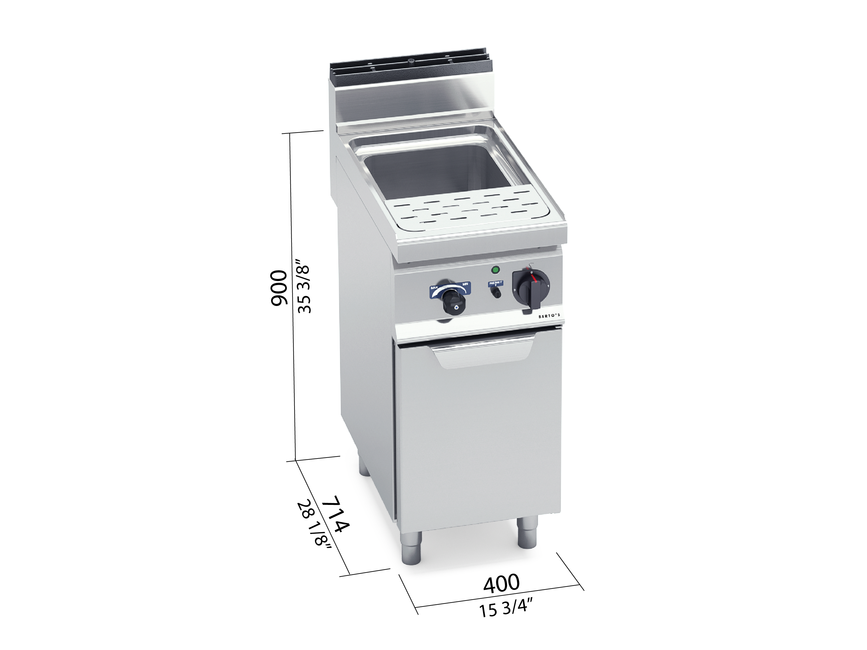 ELECTRIC PASTA COOKER - 30 L - 18230000 - Commercial kitchens | Berto's