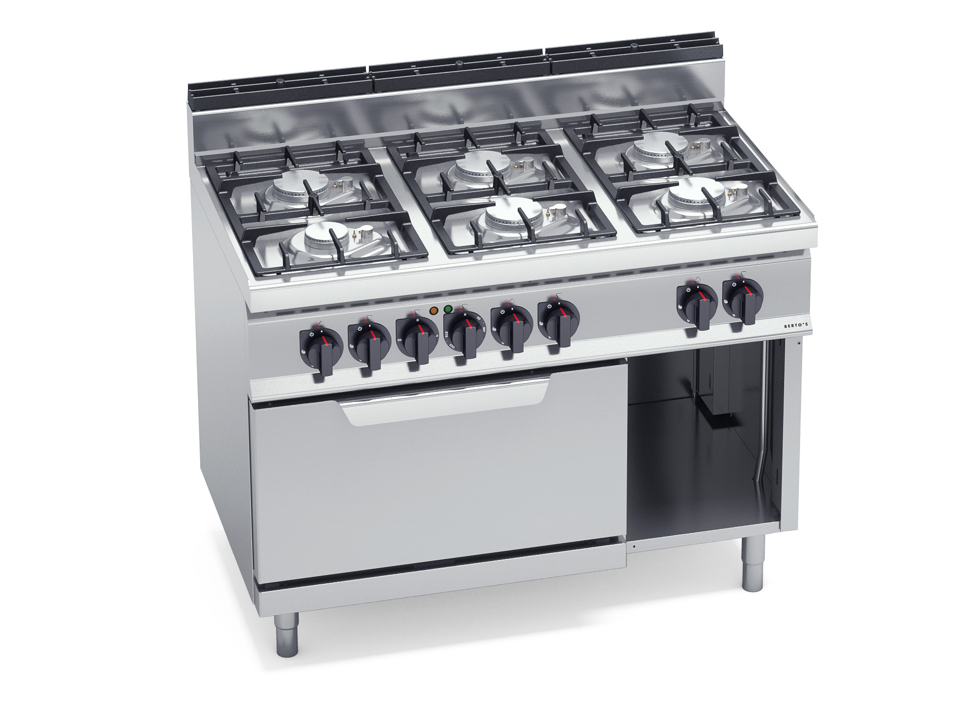 6-BURNER STOVE WITH 2/1 ELECTRIC OVEN - 18607600 - Commercial kitchens ...