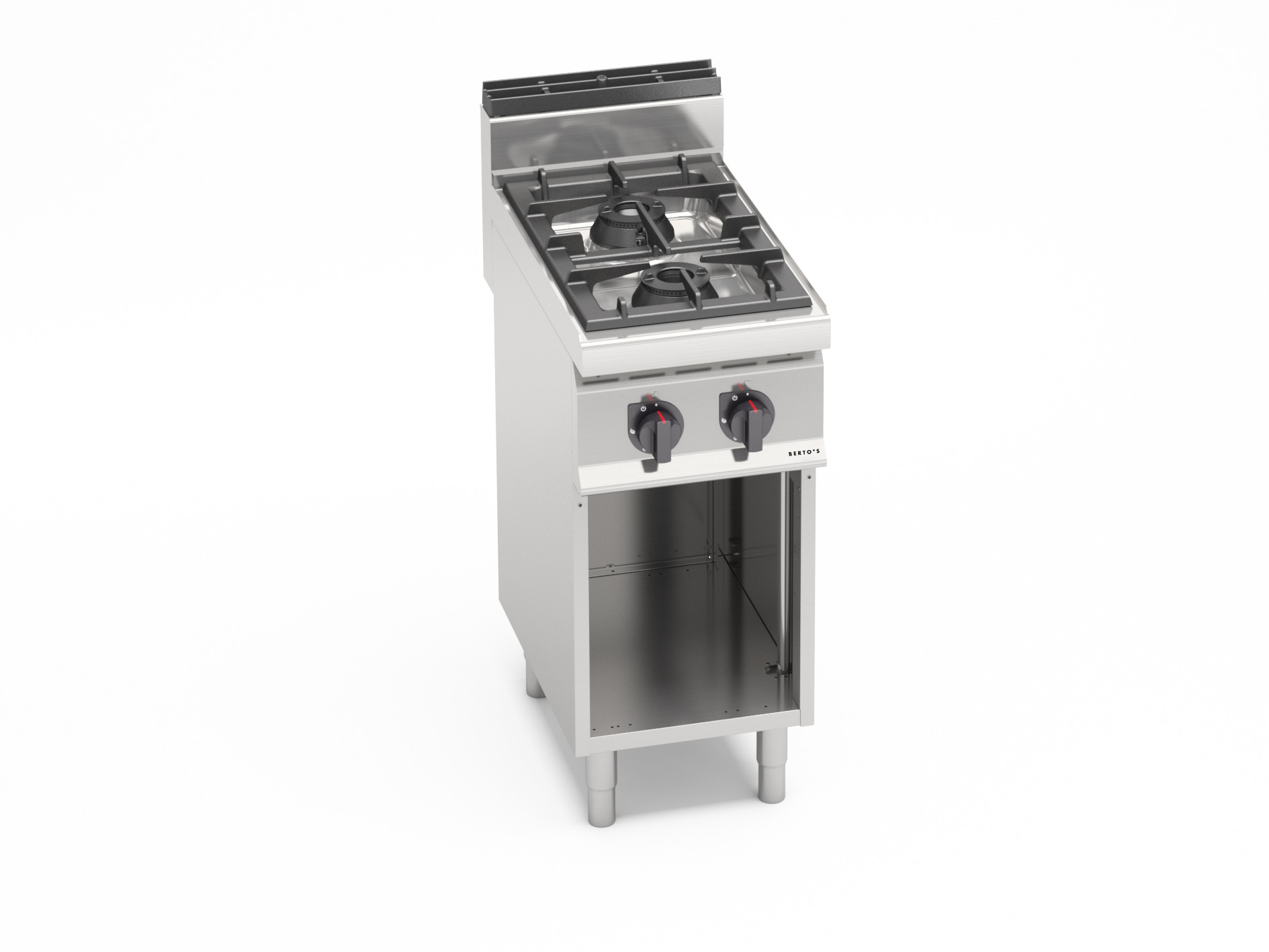 2-BURNER GAS STOVE WITH CABINET - 18701500 - Commercial kitchens | Berto's