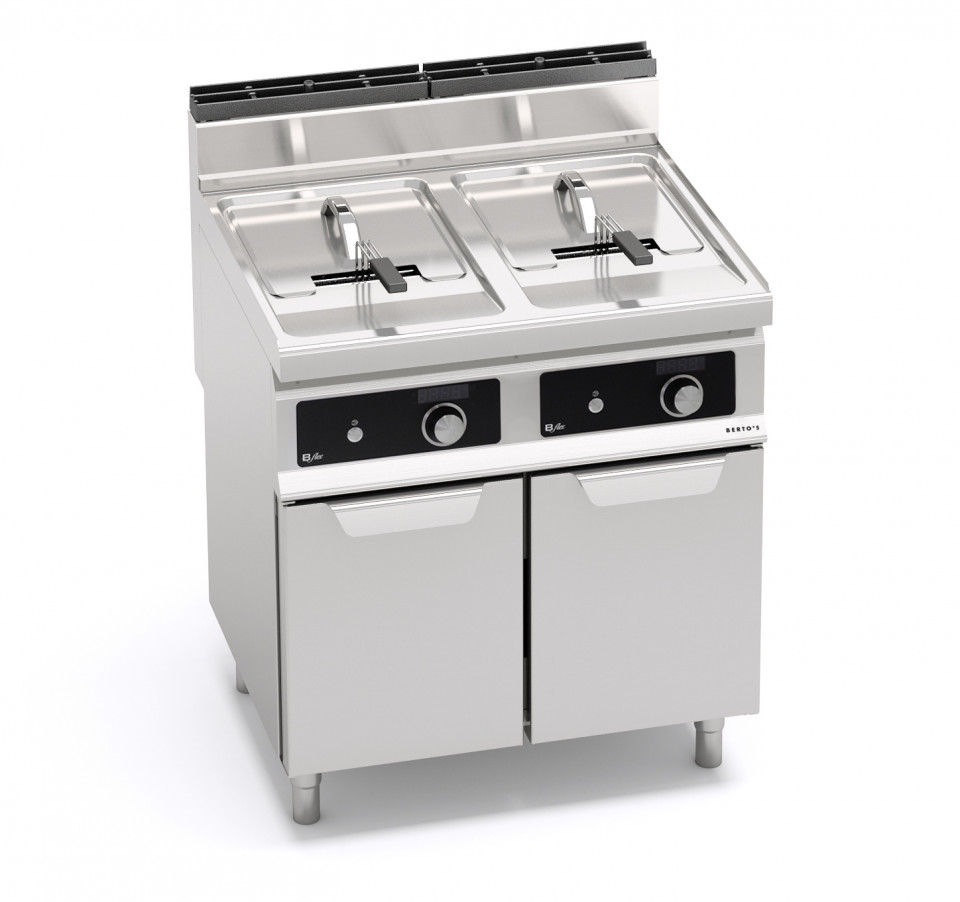 GAS FRYER WITH CABINET - TWIN TANK 15 + 15 L (BFLEX CONTROLS ...