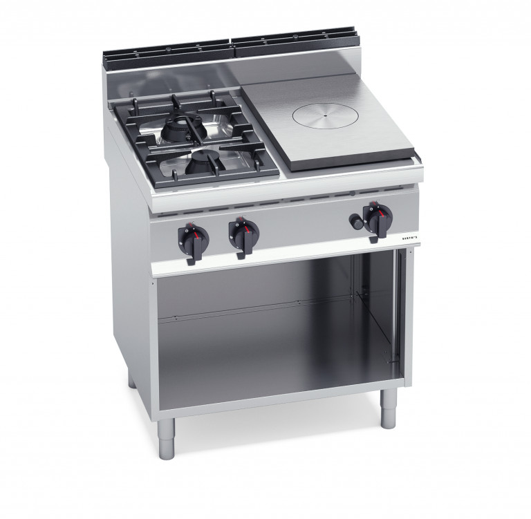 SOLID TOP + 2 OPEN BURNERS WITH CABINET - 18875000 - Commercial ...