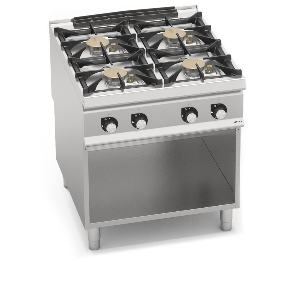 4-BURNERS POWERED GAS COOKER WITH CABINET - 13717700 - Commercial ...