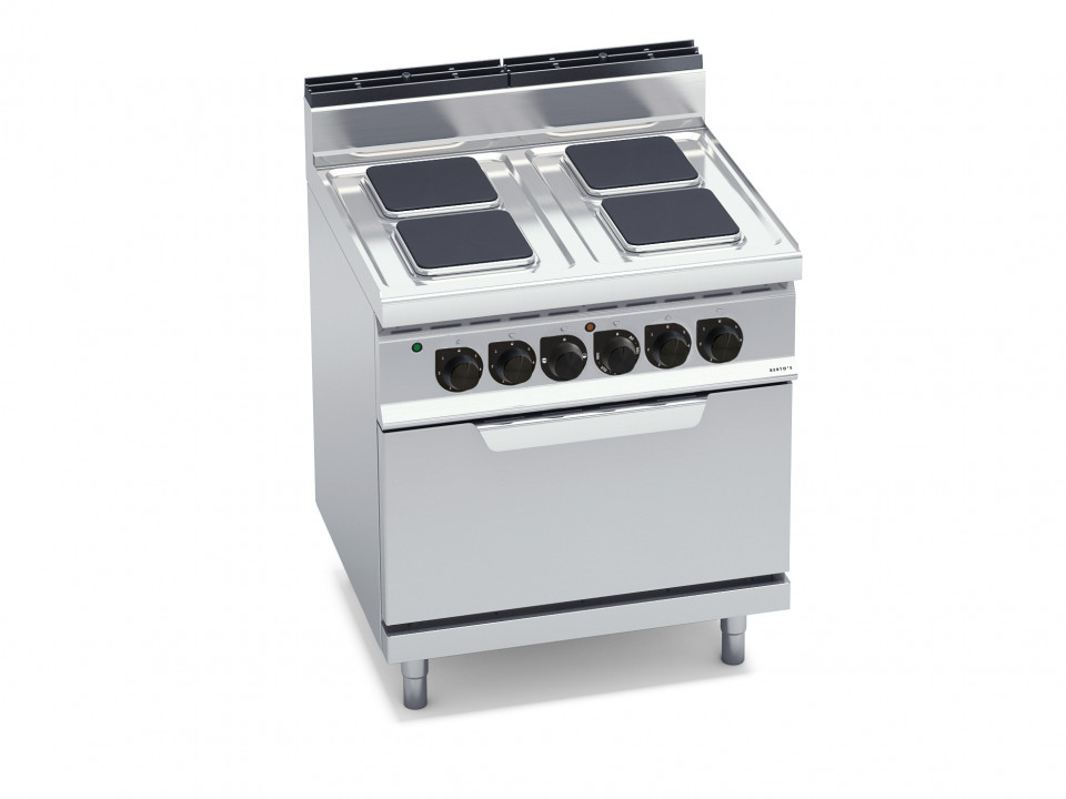 4 SQUARE PLATE ELECTRIC STOVE WITH 2/1 ELECTRIC OVEN - 18724500 ...
