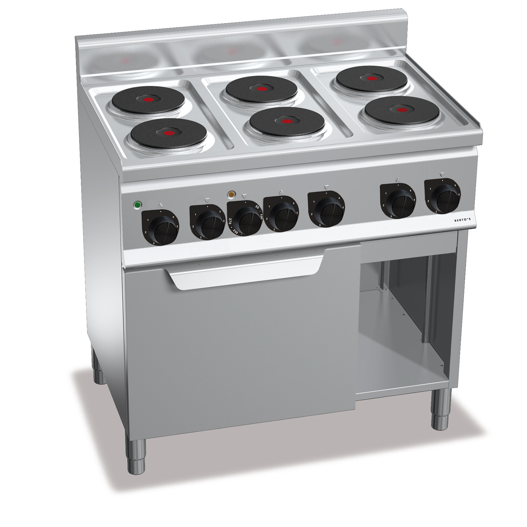 6 ROUND PLATE ELECTRIC STOVE WITH 1/1 ELECTRIC OVEN - 21724800 ...